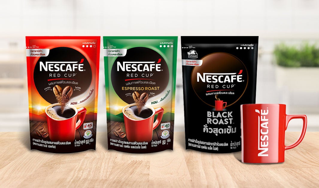กาแฟสำเร็จรูปแบบซอง เนสกาแฟเรดคัพ | Nescafé TH